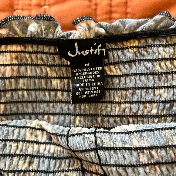 Justify | Tops | Justify Brand Super Cute Floral Tube Top With Frilly ...